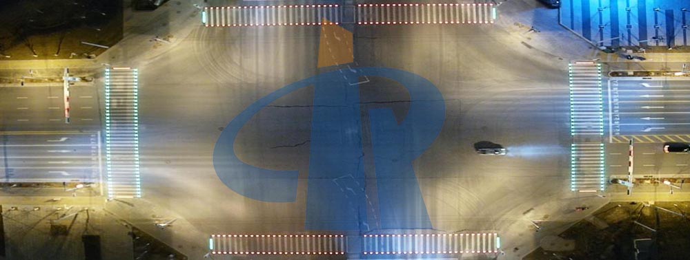 Smart Zebra Crossing Road Stud Control System Is Composed Of Three Parts