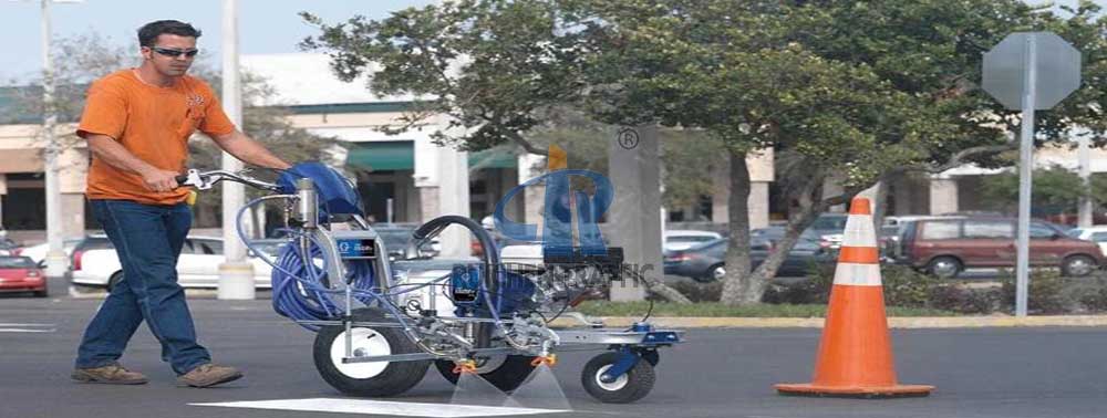 Road Marking Machine operation work on Philippine highways