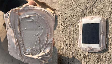 Raised Solar Cat Eyes Road Stud Install Method