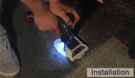 Raised Solar Cat Eyes Road Stud Install Method